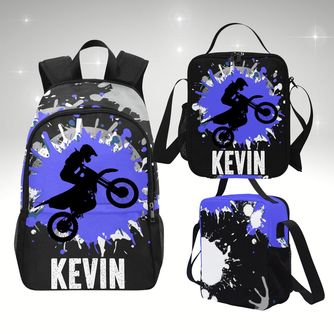 Boys Backpack for Dirt Bike Kids, Personalized ATV Backpack and ...