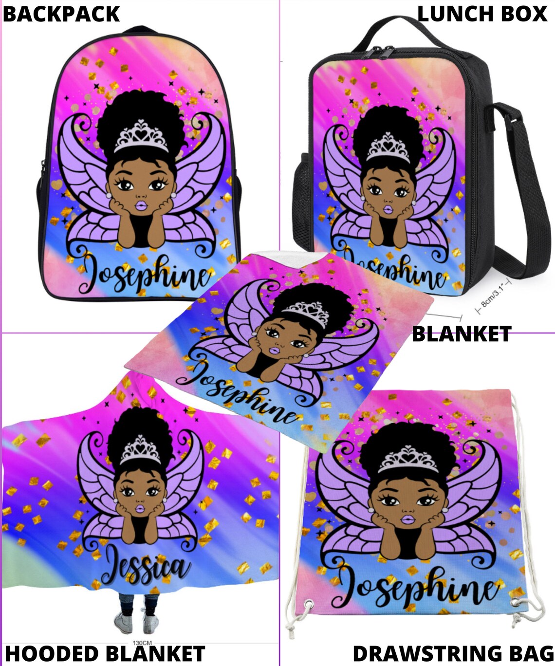 Personalized Black Girl Mermaid Backpack for Girls | Etsy