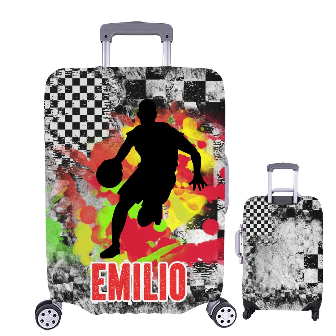 Personalized Boys Basketball Cover for Luggage, Custom Suitcase ...