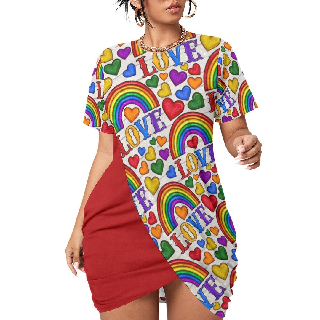 Plus Size LGBTQ Dress Gay Pride Dresses for Curvy Women Gift - Etsy