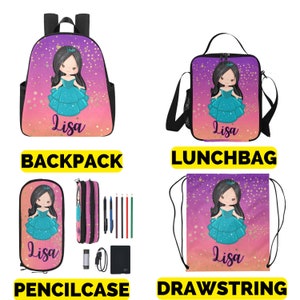 Personalized Backpack for Science Girls, Cute Scientist School Bag and ...
