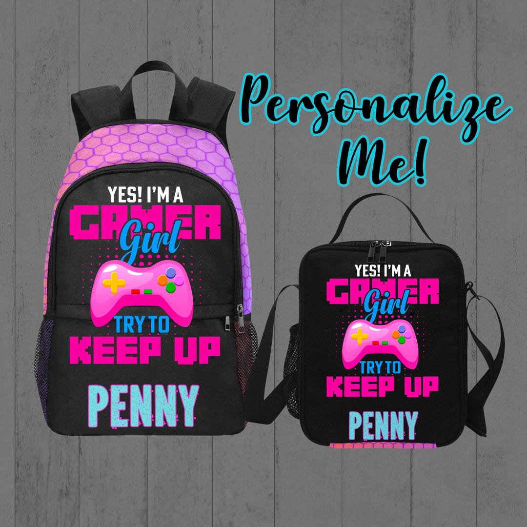 Personalized Yes I'm A Gamer Girl Backpack, Video Games Backpack With ...