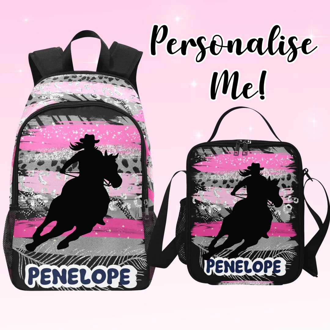 Personalized Rodeo Backpack for Girls Custom Barrel Racing Backpack ...