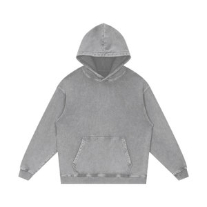 Blue Acid Wash Oversized Hoodies for Men and Women, Navy Oversize ...