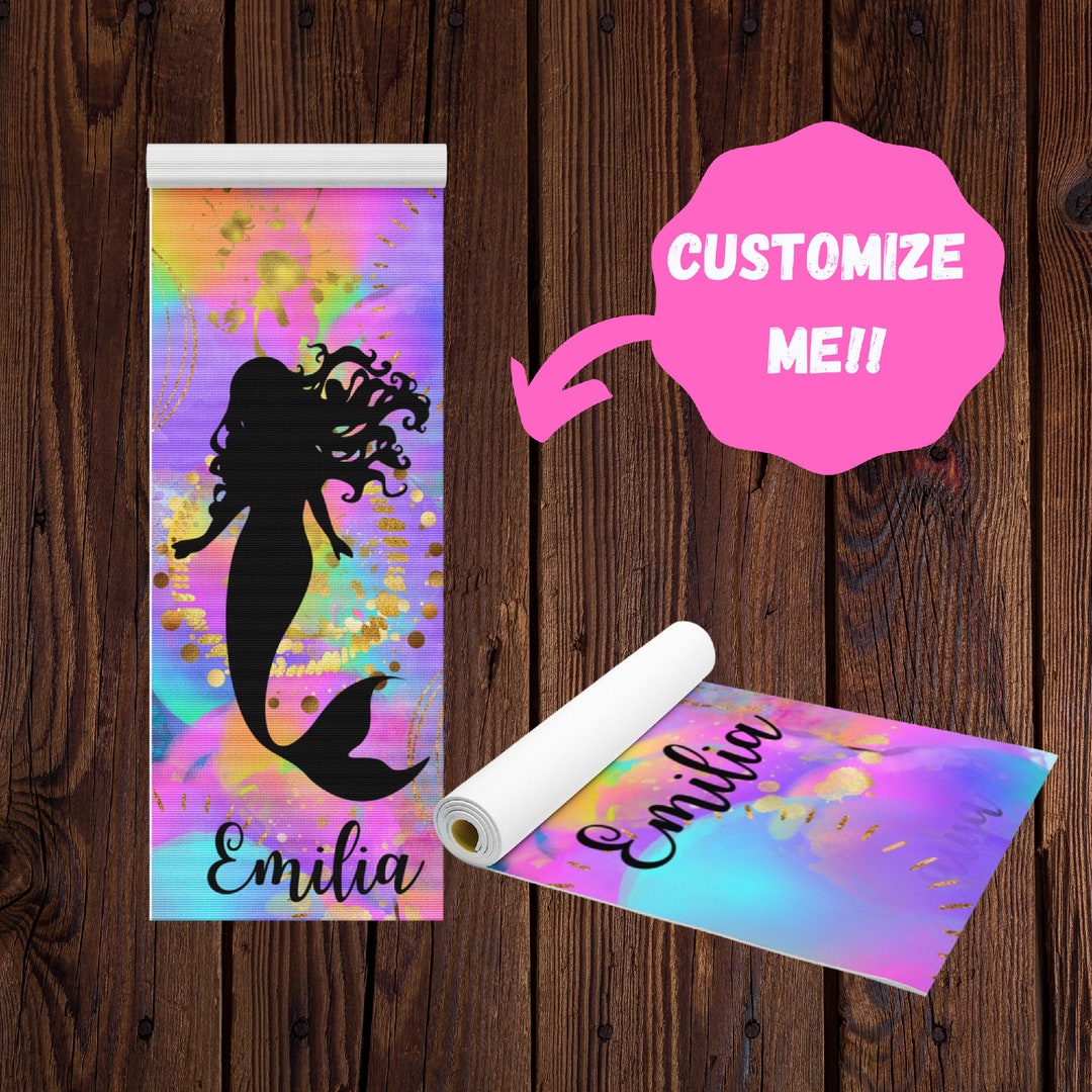 Personalized Yoga Mat for Mermaid Lovers - Mermaid Yoga Mat Fully ...