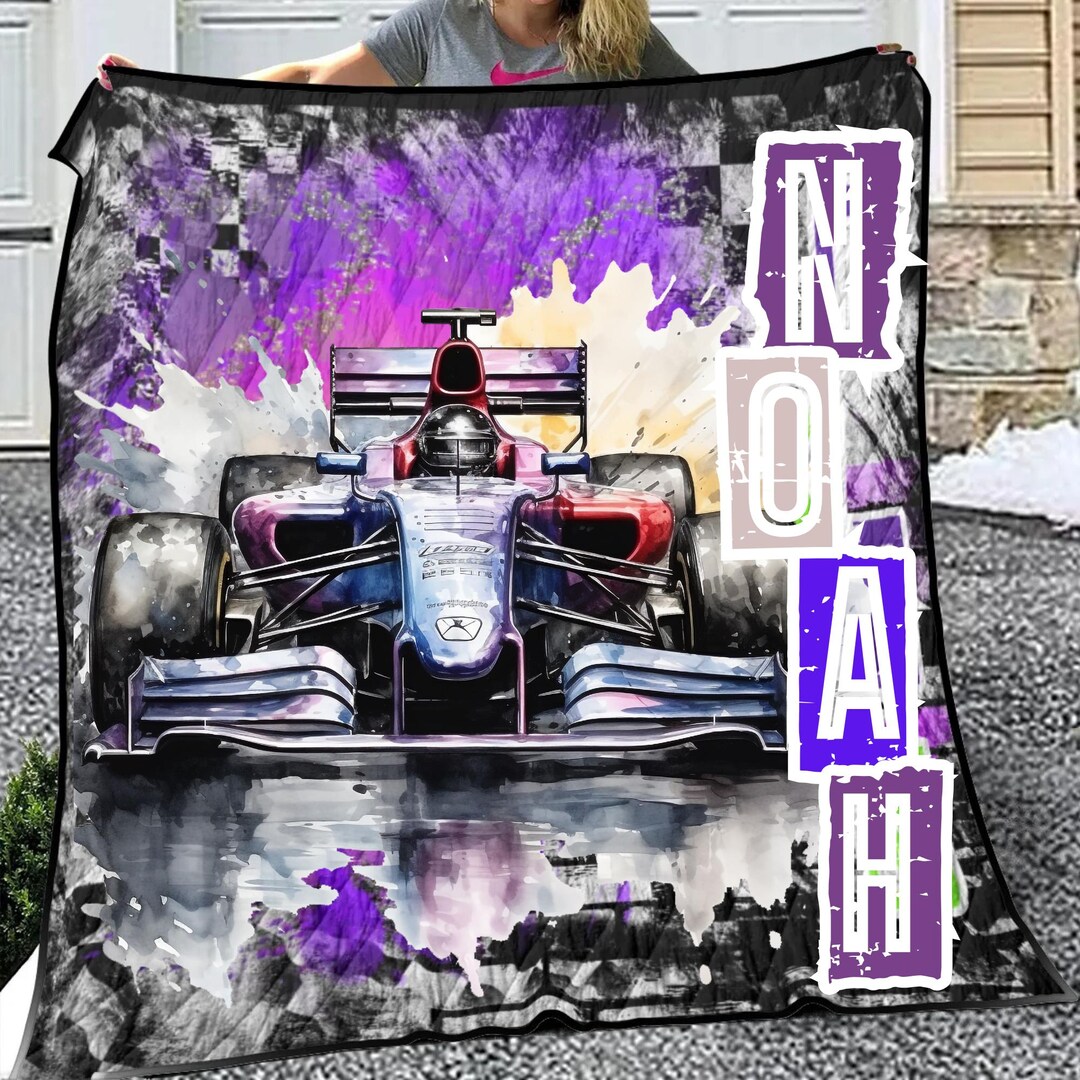 Custom Racing Bedding Set for Kids, Customized Bedding for F1 Kids ...