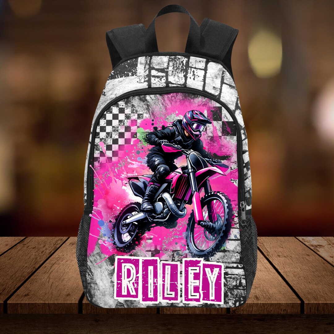 Boys Dirt Bike Backpacks With Name, Customized Motocross Backpacks ...