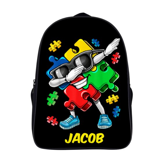 Dabbing Funny Autism Awareness Backpack for Kids Boys | Etsy