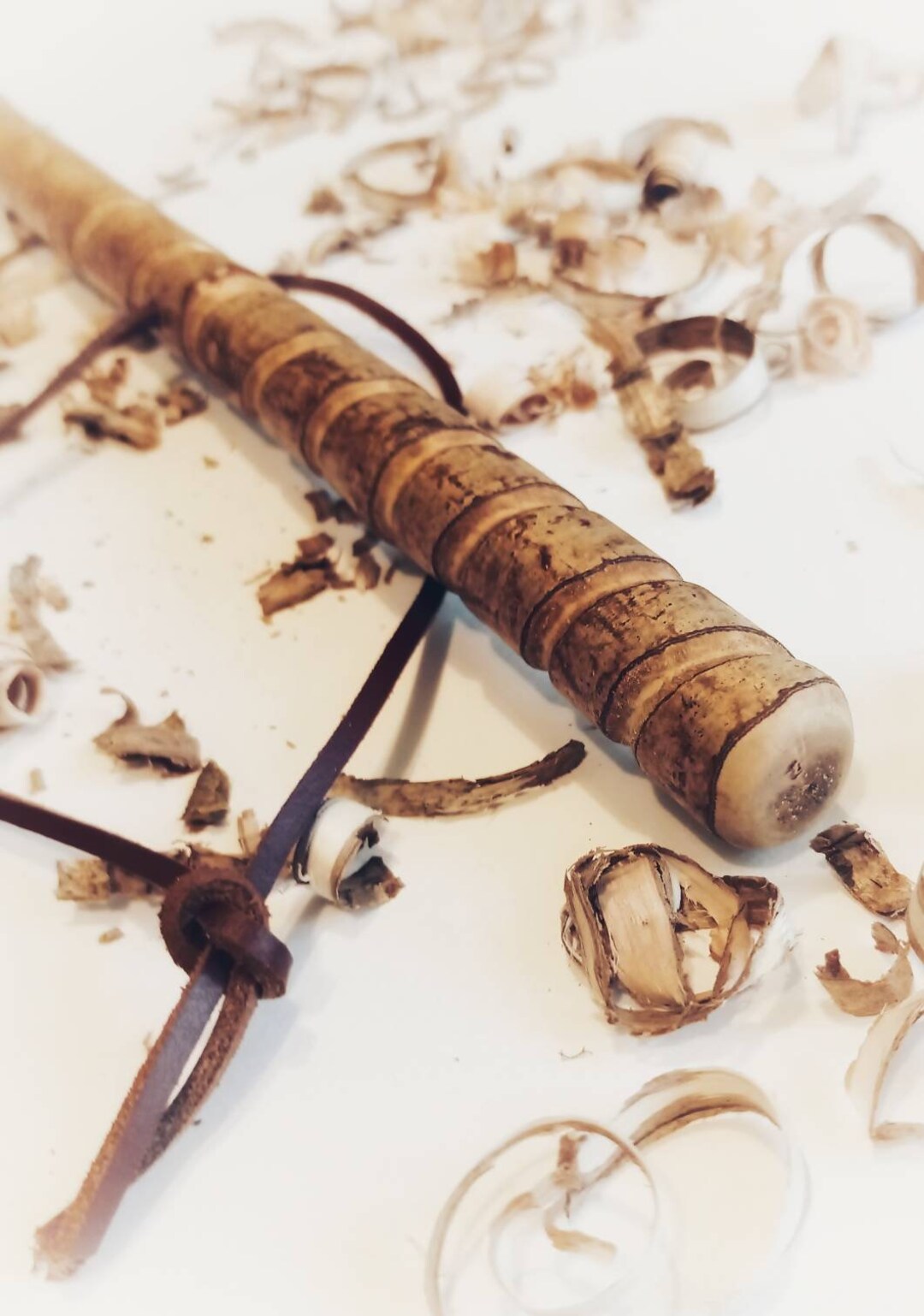 Spiral Twist Handled Hazel Hiking Staff With Spike and Optional Compass ...