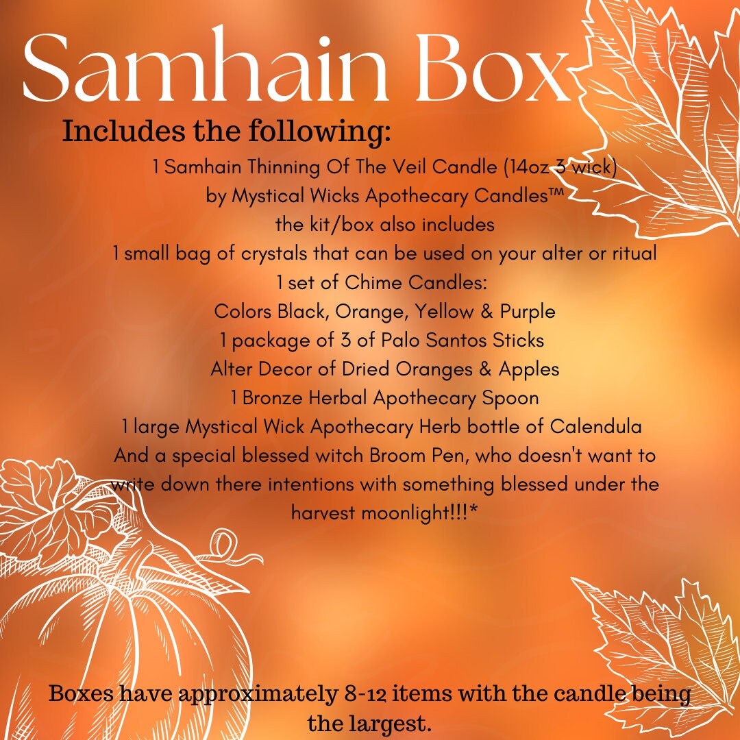 Mystical Wicks Apothecary Samhain/ Sabbat Kit/box - Etsy