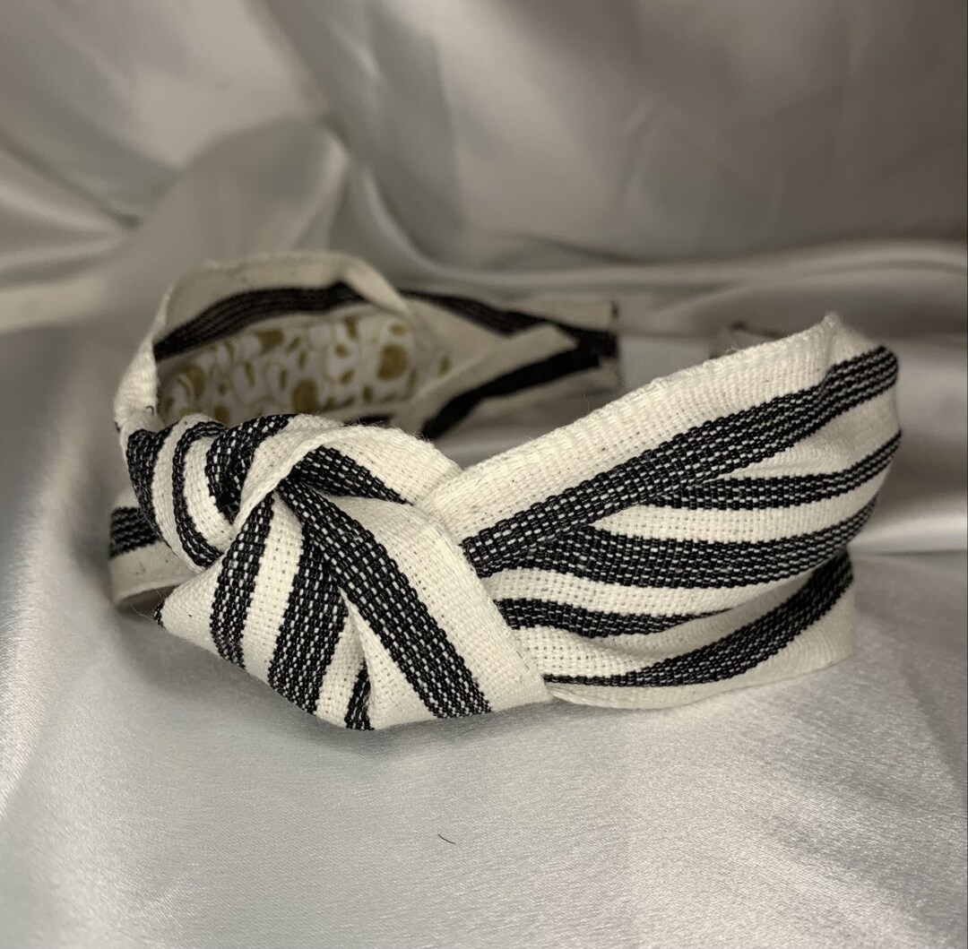 Perfect Black and White Striped Headband - Etsy