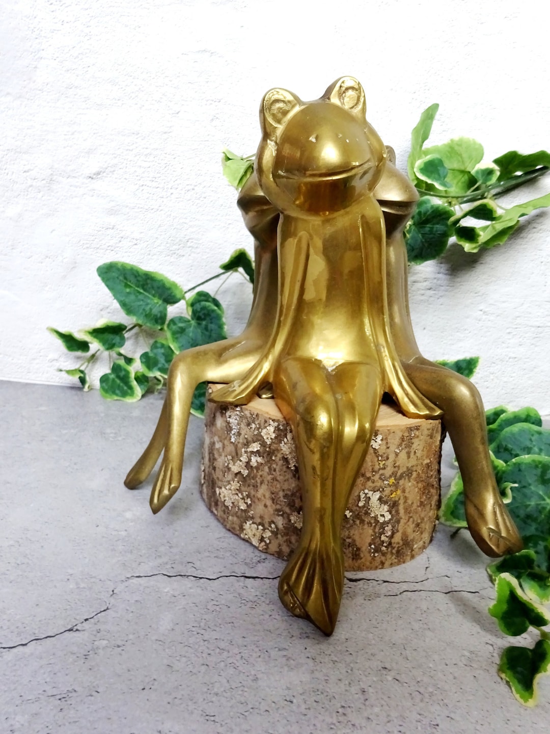 Vintage Brass Sitting Frogs, Shelf Sitters, Large 14-16 Cm - Etsy