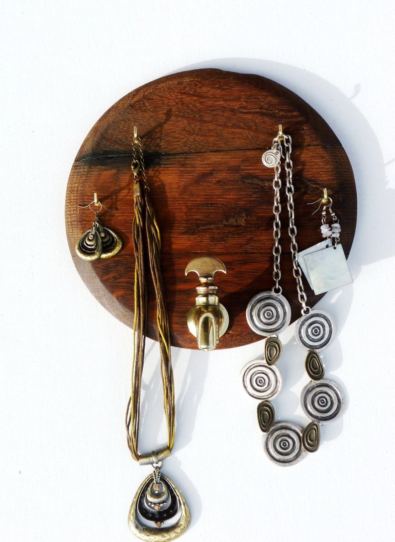 Unique Rustic Round Jewellery Organizer Key Holder Key Rack | Etsy