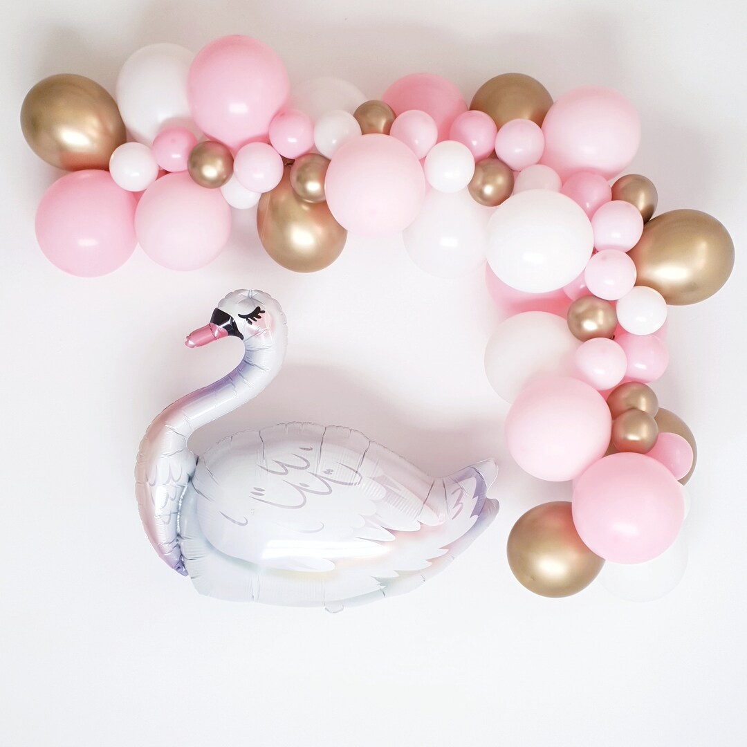 Swan Balloon Garland, Swan Party Decor, Swan Birthday Decorations ...