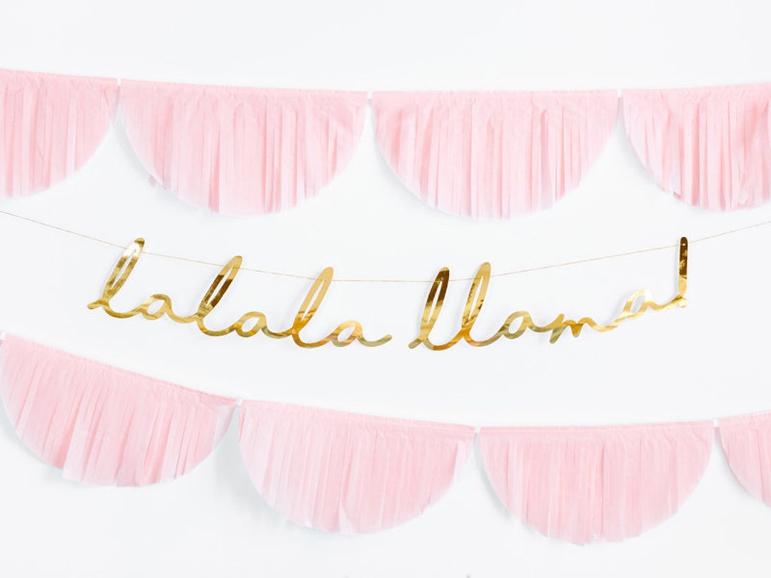 Gold Llama Bunting, Llama Script Banner, Llama Party Decoration, Llama ...