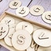 Lowercase & Uppercase Alphabet A-Z Wooden Letters Discs - Etsy UK