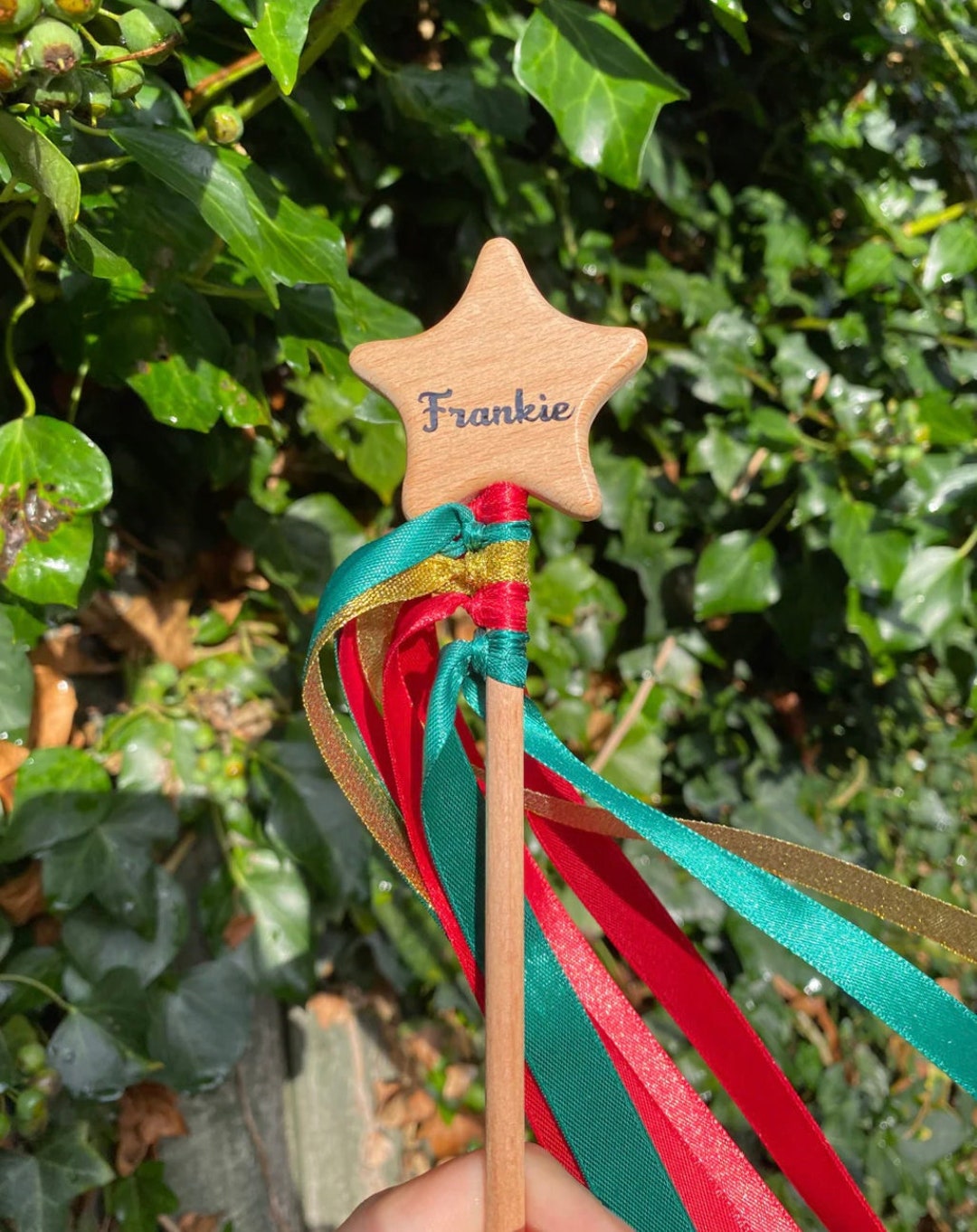 Personalised Christmas Wand Christmas Star Wand With Ribbons - Etsy UK