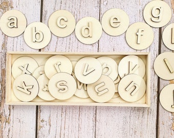 Wooden Lower Case Letters | Etsy