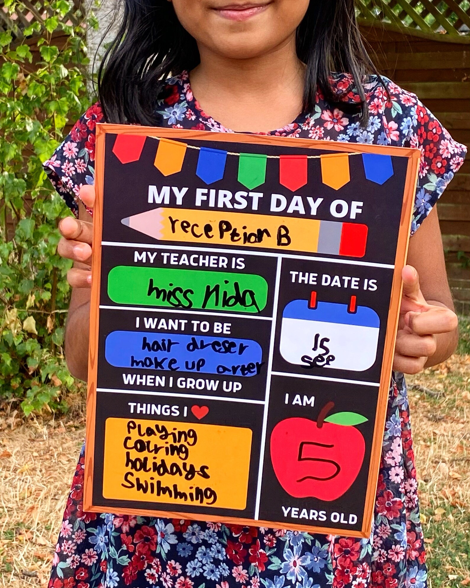 First Day of School Photo Props Back to School Keepsake Wipeable Print ...