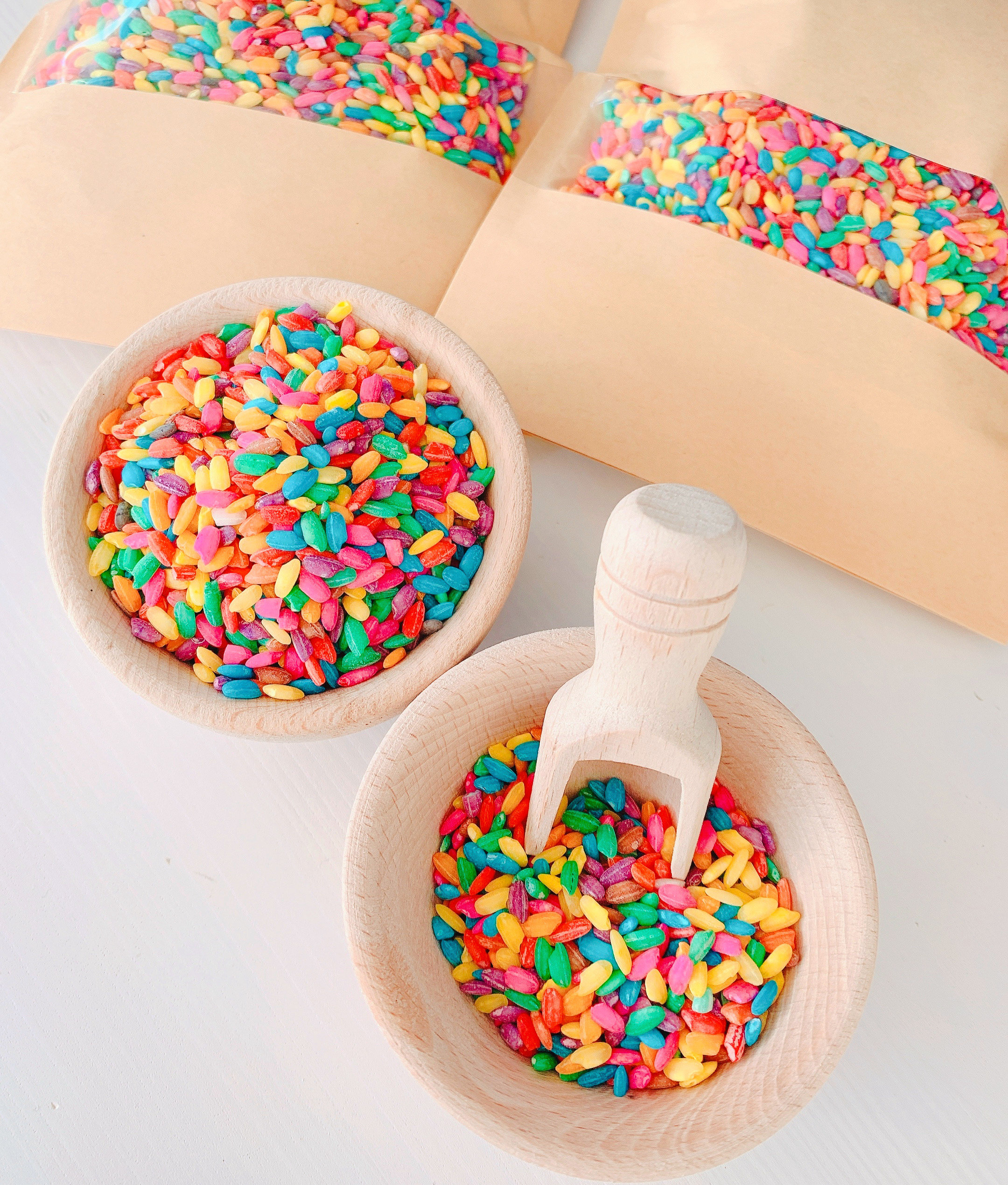 Sensory Rice Rainbow Rice Sensory Play Scooping Activity Rice - Etsy UK