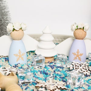 Frozen Theme Sensory Rice Bin Winter Play Set Wooden Elsa & Anna ...