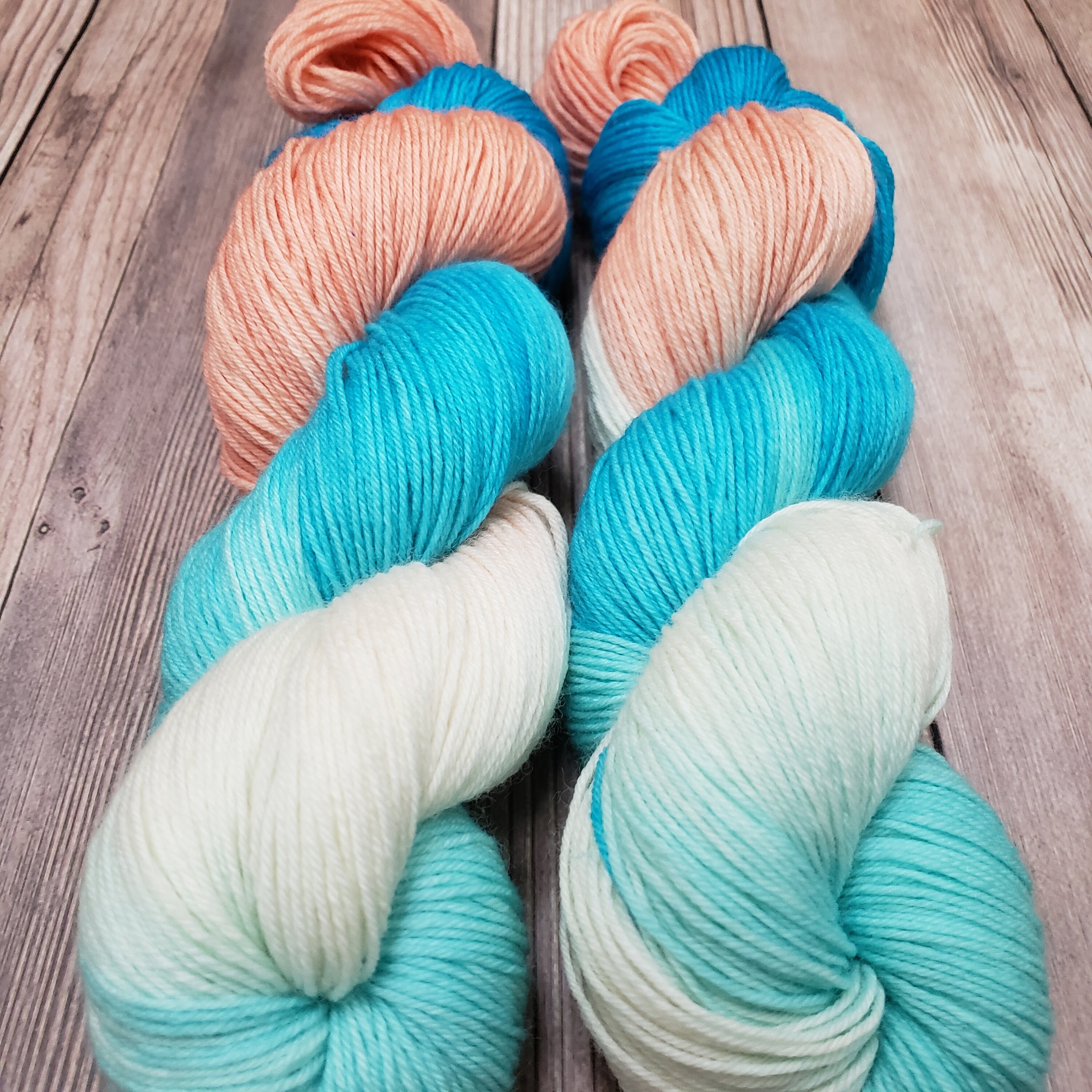 Coral Reef Hand Dyed Variegated Yarn Superwash Merino | Etsy