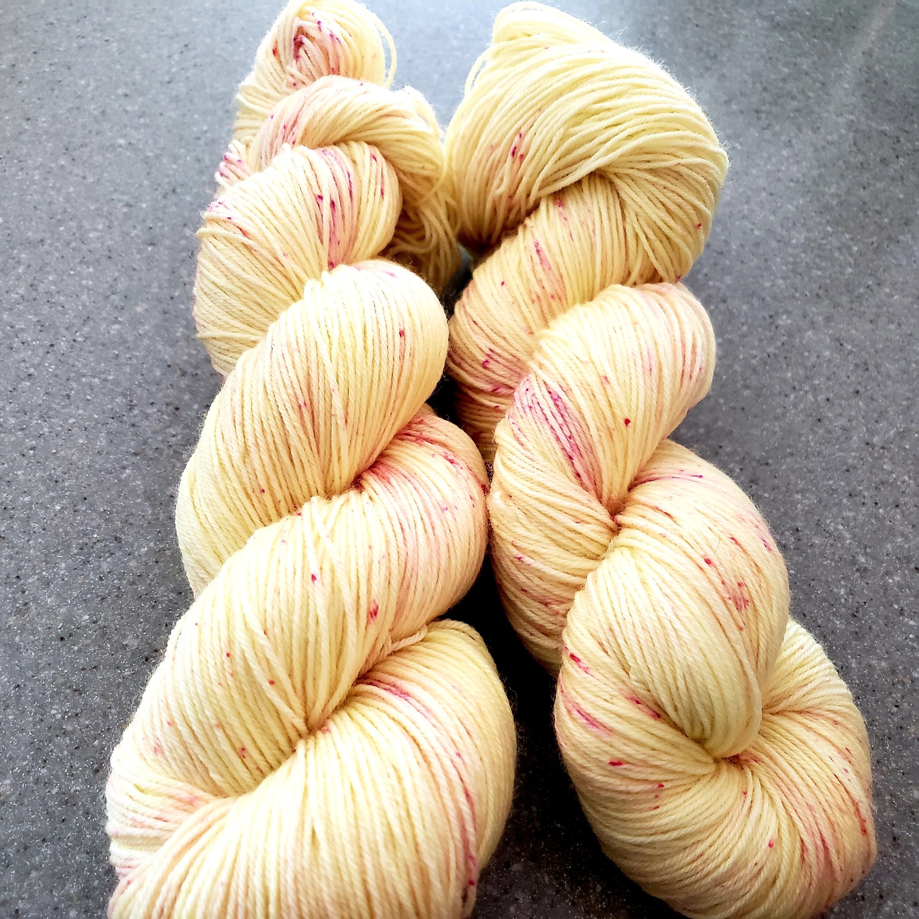 Strawberry Lemonade Hand Dyed Variegated and Speckled Yarn | Etsy