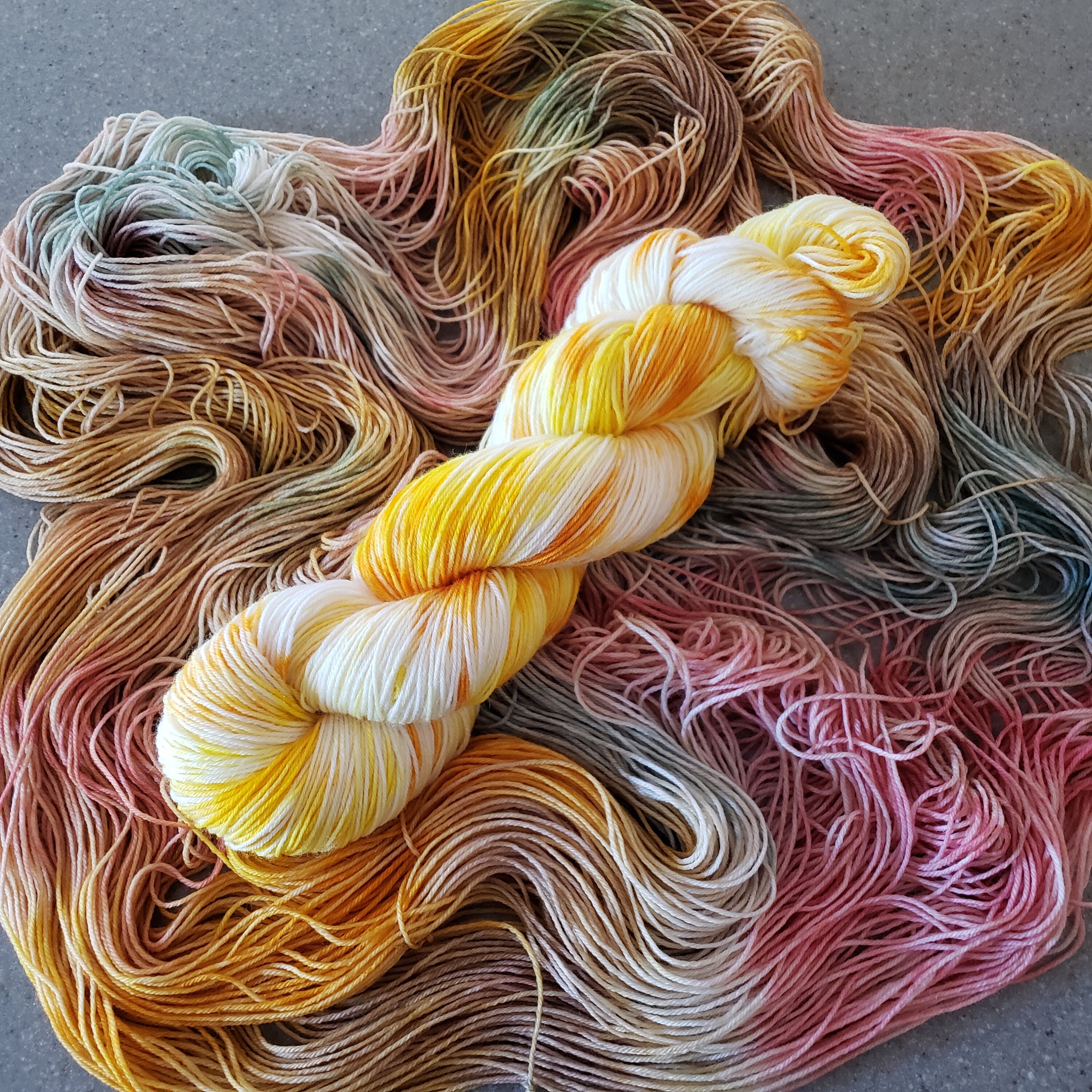 Candy Corn - Hand Dyed Variegated Yarn - Superwash Merino Wool/nylon ...