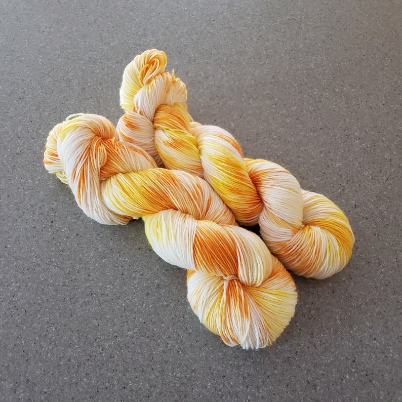 Candy Corn - Hand Dyed Variegated Yarn - Superwash Merino Wool/nylon ...