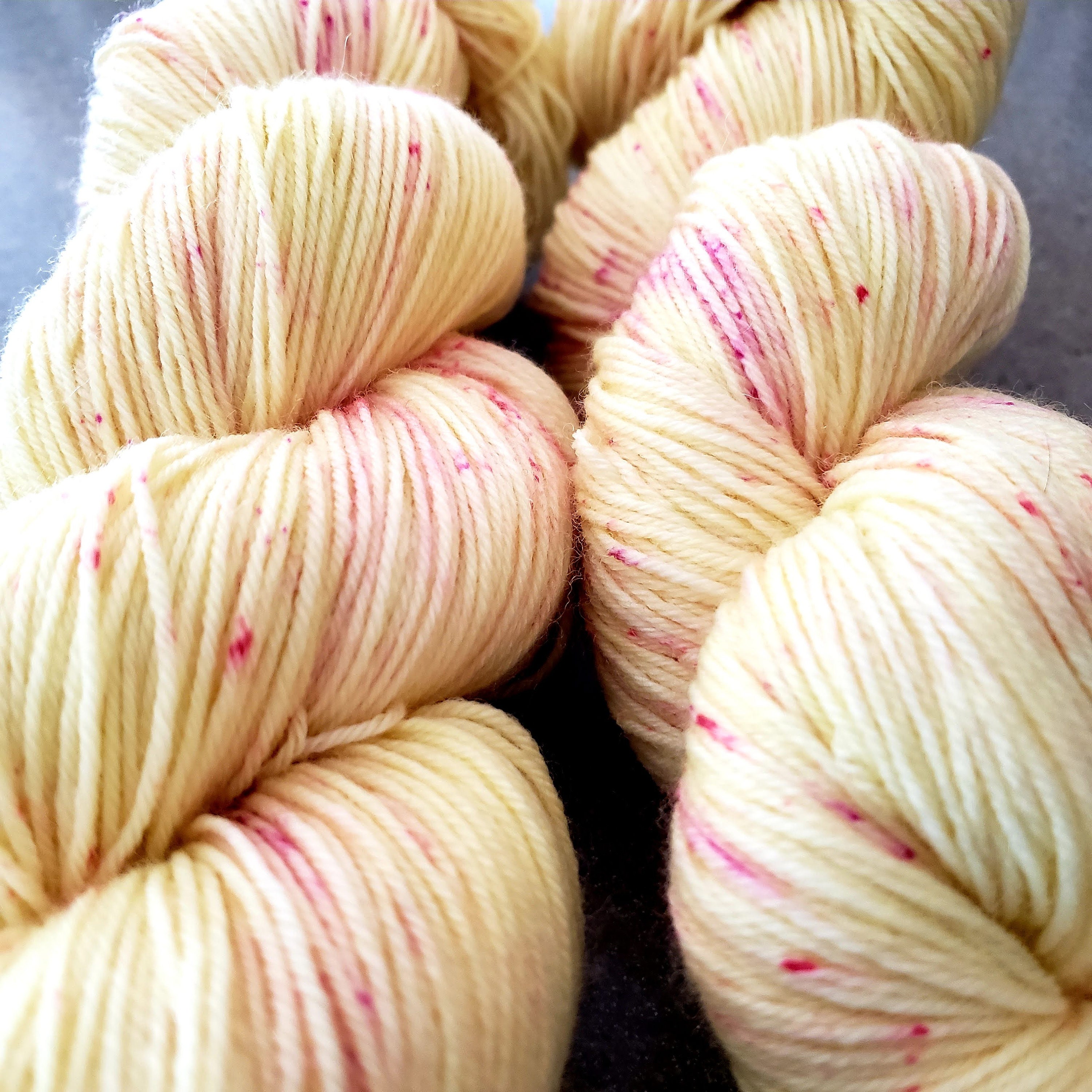 Strawberry Lemonade Hand Dyed Variegated and Speckled Yarn - Etsy