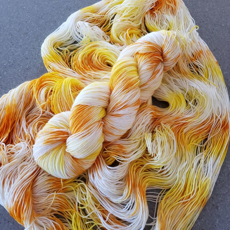 Candy Corn Hand Dyed Variegated Yarn Superwash Merino | Etsy
