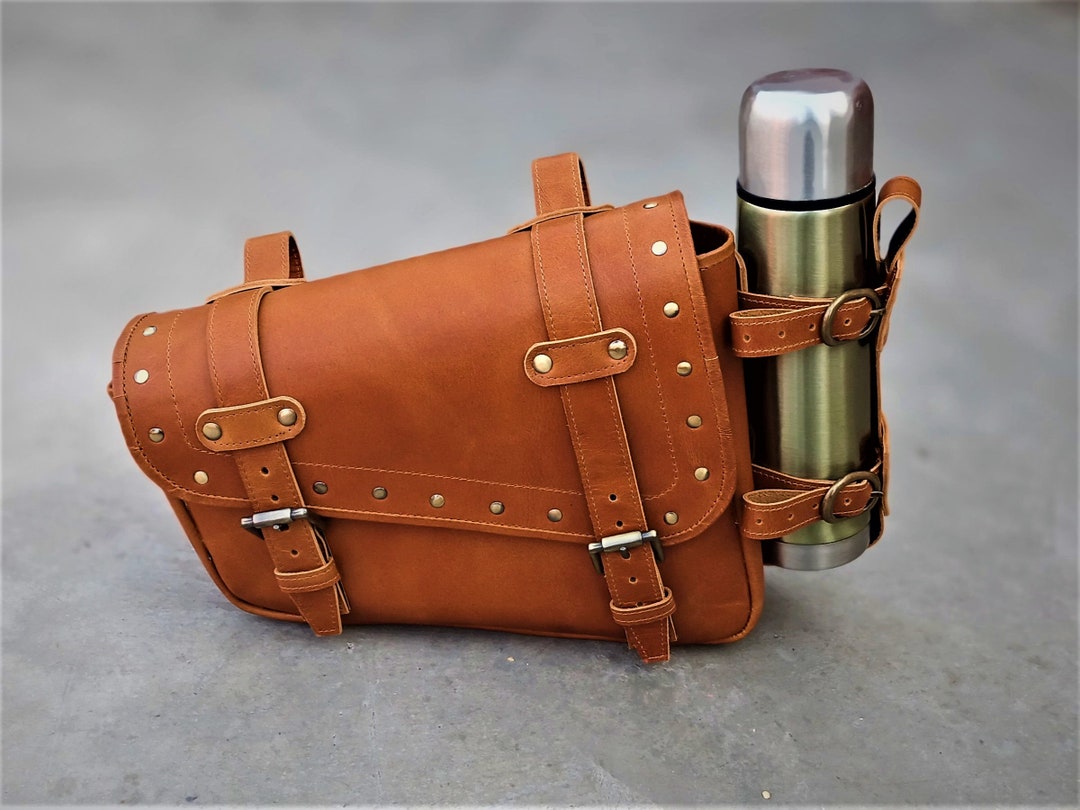M RUFOUS Handmade Leather Pannier Bag Motorcycle Leather Saddle Bag Set ...