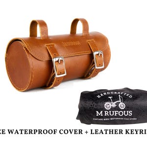 Bicycle Saddle Bag, Brown Vintage Leather Tool Bag, Motorcycle Saddle ...