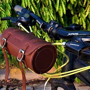 Bicycle Saddle Bag, Brown Vintage Leather Tool Bag, Motorcycle Saddle ...