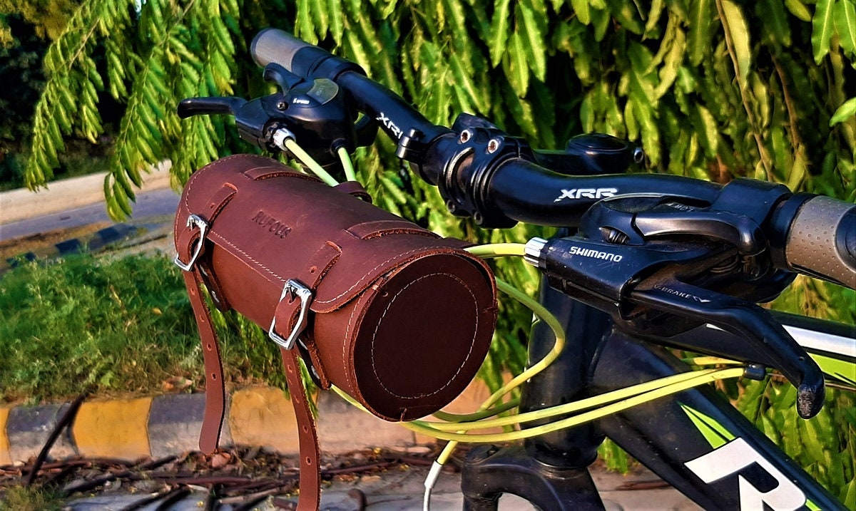 Bicycle Saddle Bag Brown Vintage Leather Tool Bag Motorcycle | Etsy