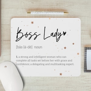 Boss Lady Mouse Pad | Girl Boss Mousepad | Office Decor | Desk ...