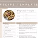 Recipe Template for Google Docs | Printable Recipe Binder Sheet ...