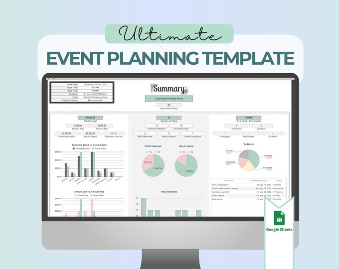 Ultimate Event Planning Template for Google Sheets Automated Event ...