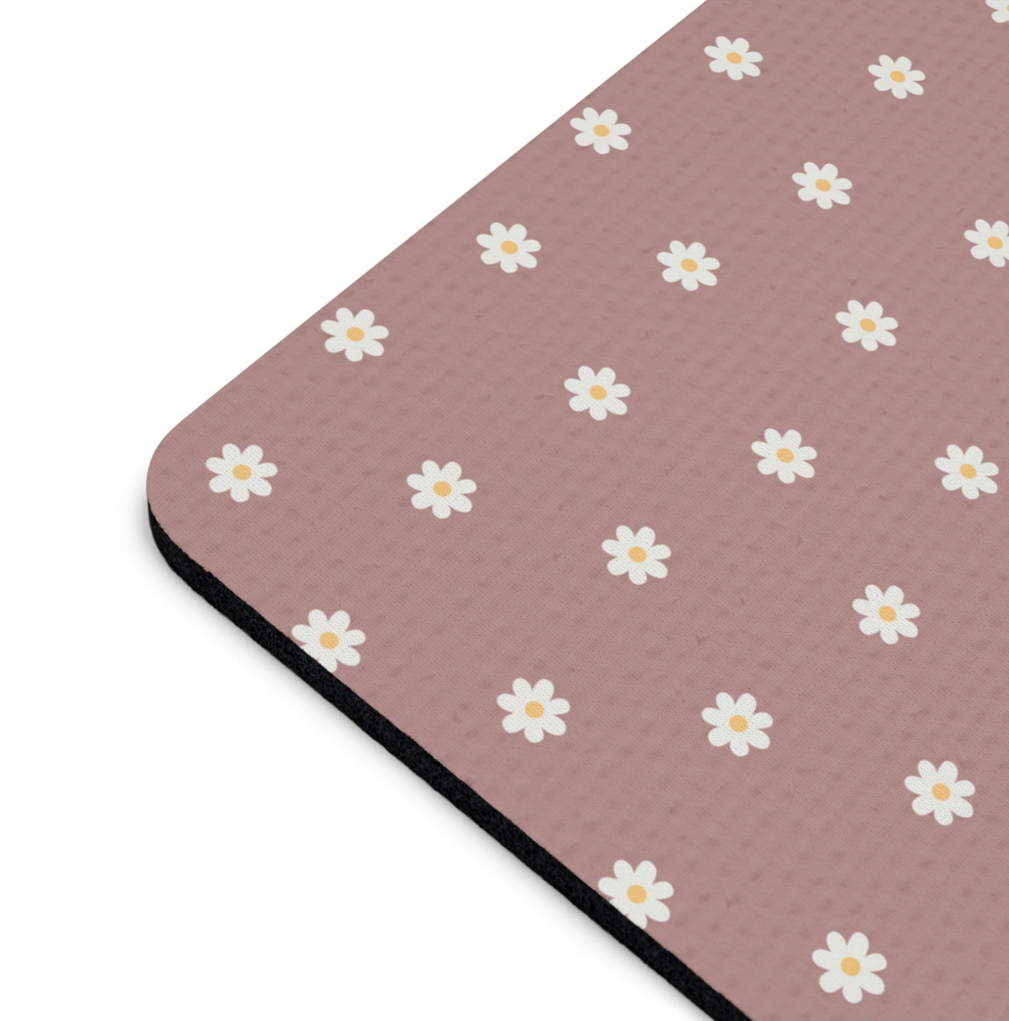 Tiny Daisies Boho Mouse Pad | Cute Pink Mousepad | Boho Office Decor ...
