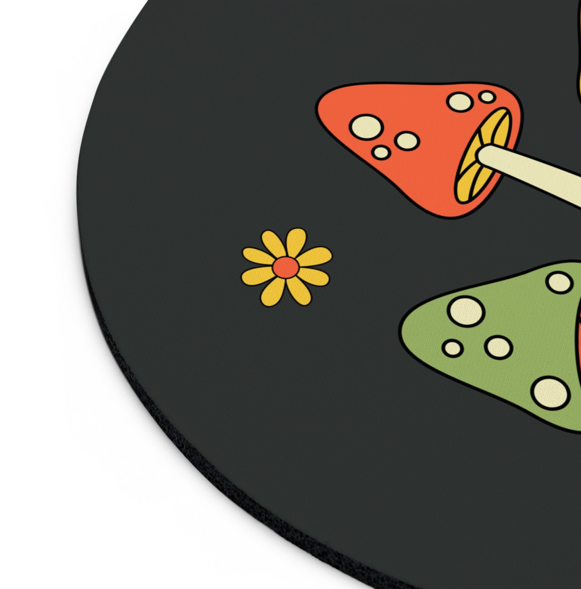 Groovy Mushroom Mouse Pad | Retro Office Decor | Hippie Computer ...