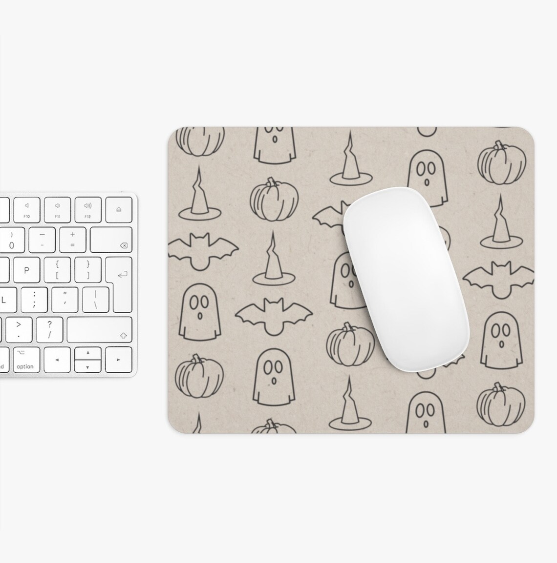 Spooky Ghost Mouse Pad | Minimalist Halloween Mousepad | Boho Office ...