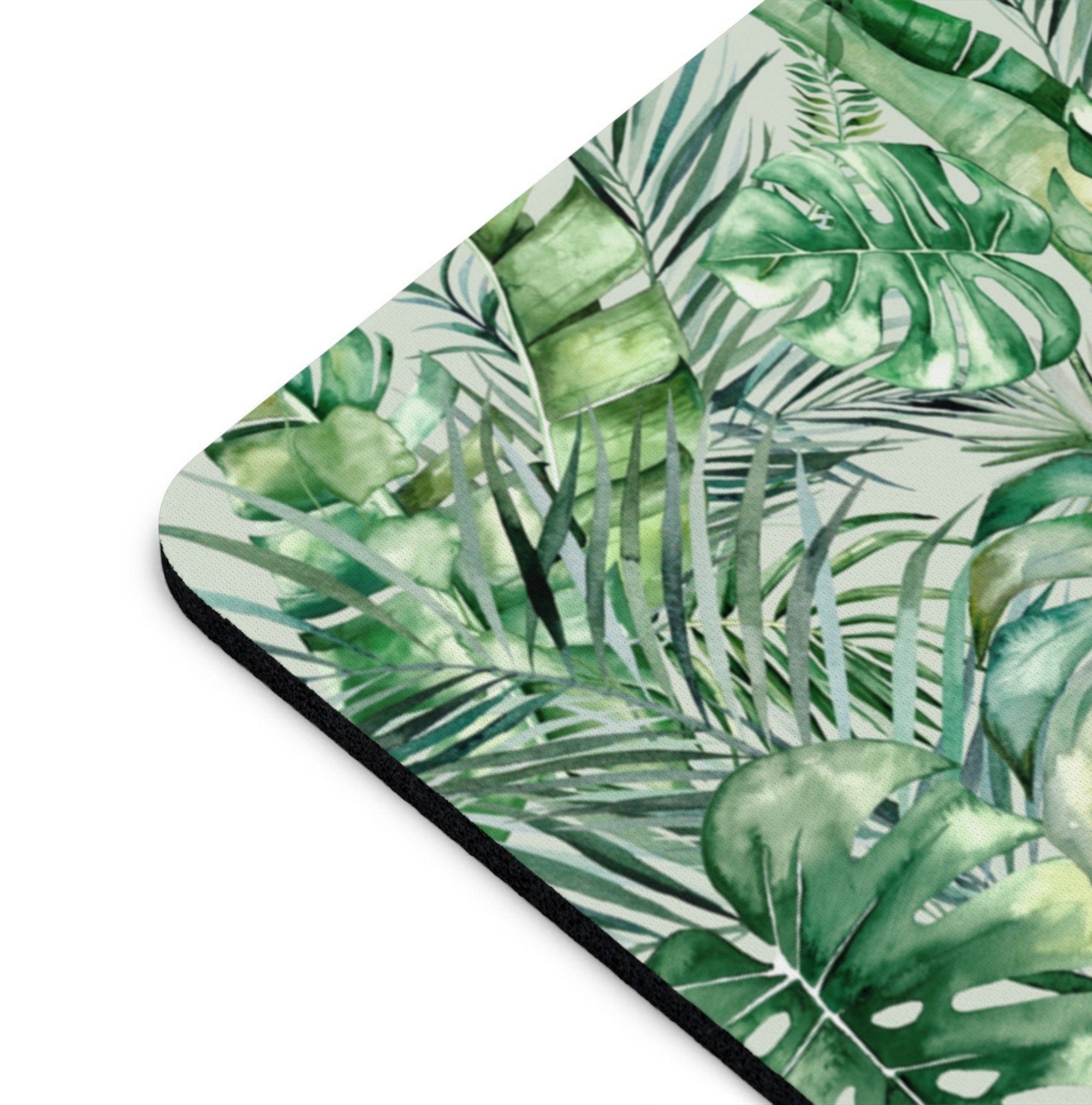 Monstera Mouse Pad Cute Leaf Plant Mousepad Boho Office Decor Jungle ...