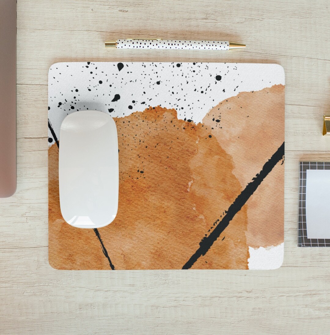 Boho Mouse Pad | Abstract Neutral Office Decor | Aesthetic Mousepad ...