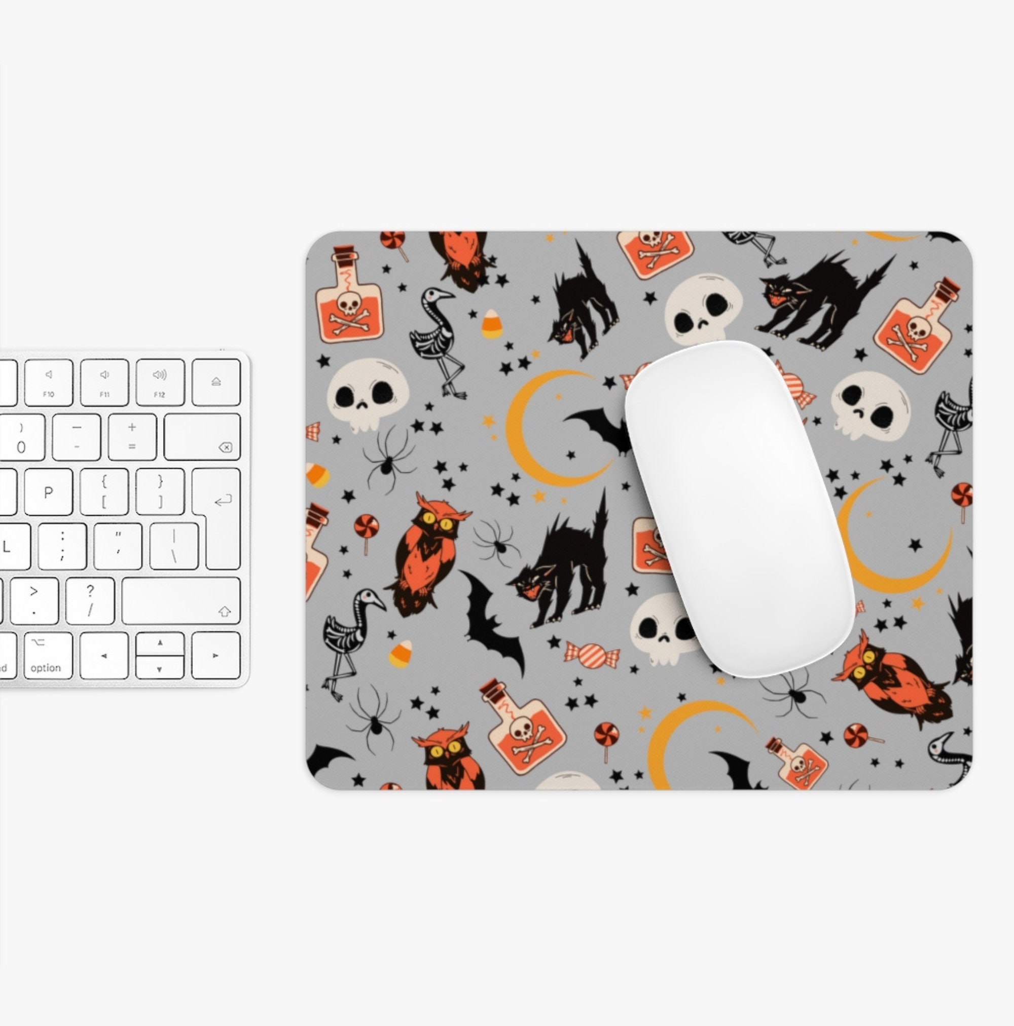 Spooky Doodles Mouse Pad | Halloween Mousepad | Trendy Office Decor ...