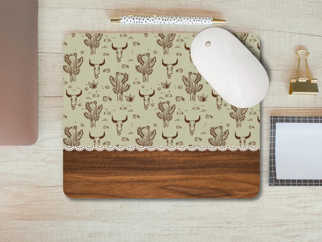 Western Wood Grain Mouse Pad | Western Office Decor | Cowgirl Computer ...
