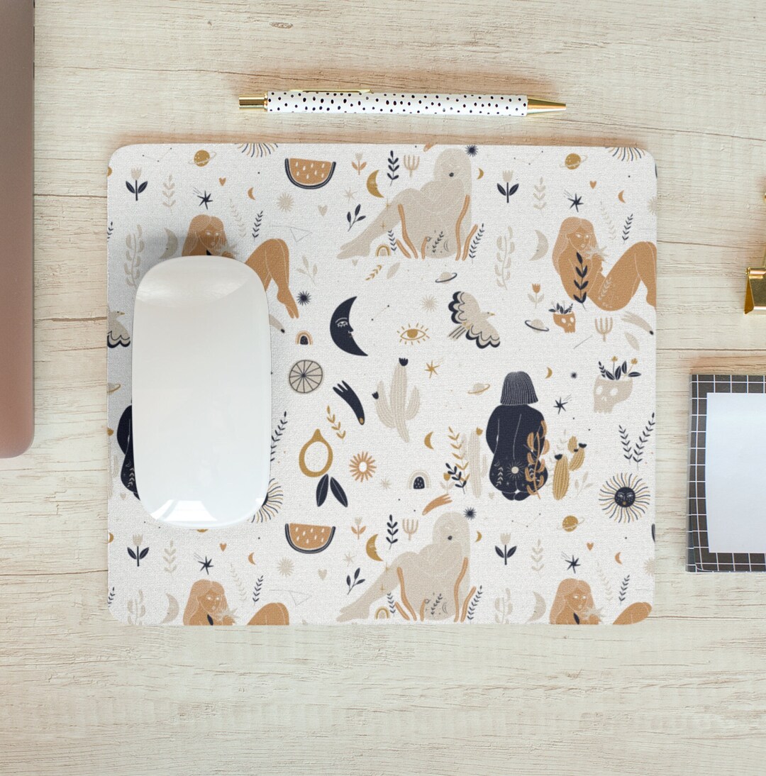 Boho Aesthetic Mouse Pad | Cute Mousepad | Boho Office Decor | Computer ...