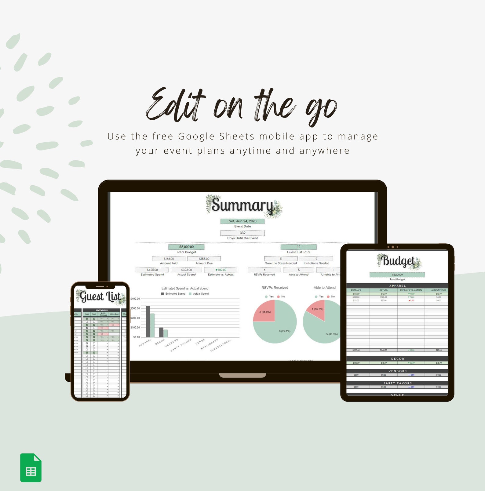 Ultimate Event Planning Template for Google Sheets Automated - Etsy