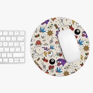 Traditional Doodles Mouse Pad | Punk Design Mousepad | Trendy Office ...