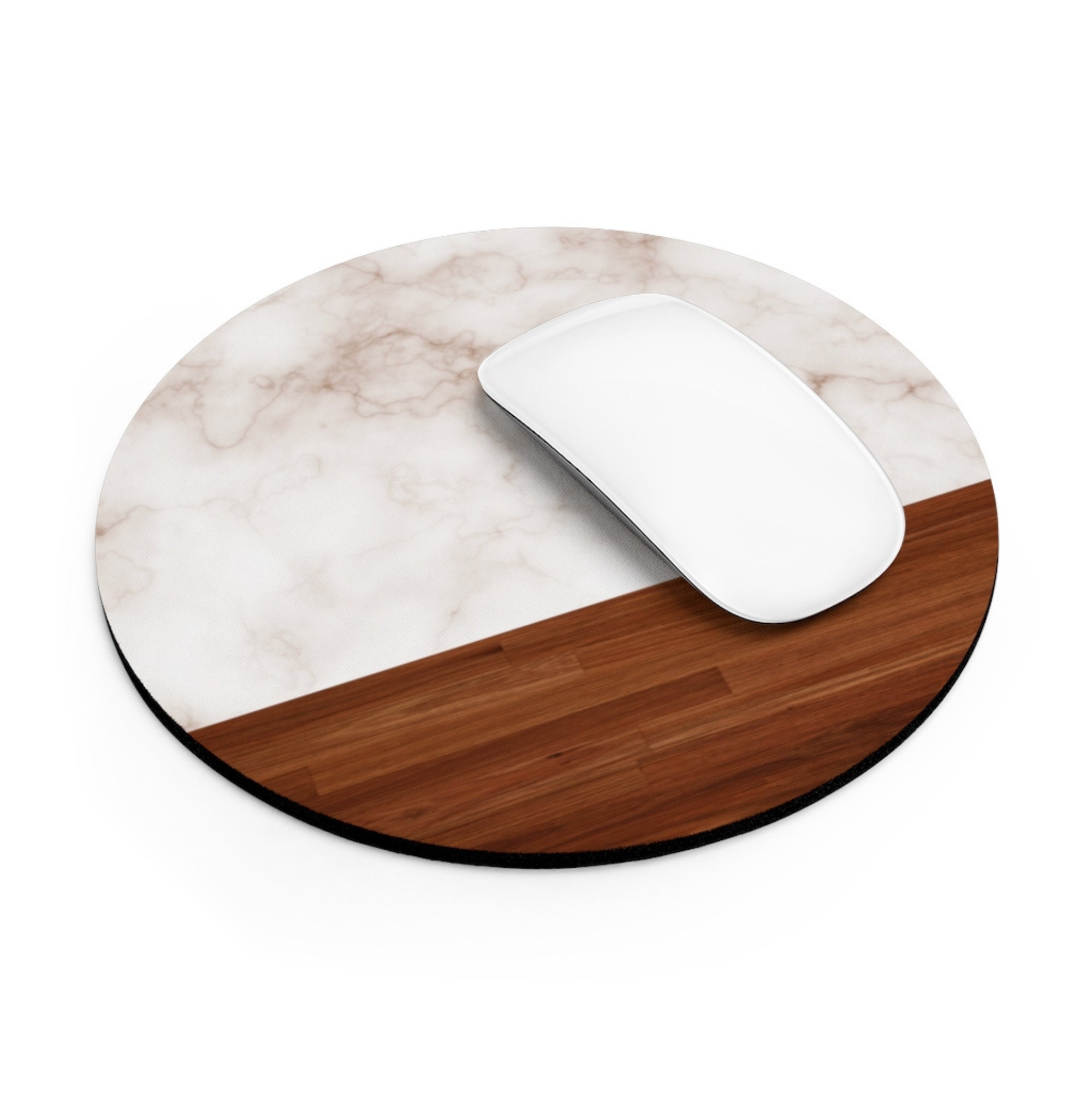 Marble and Wood Mouse Pad | Modern Minimal Office Decor | Aesthetic ...