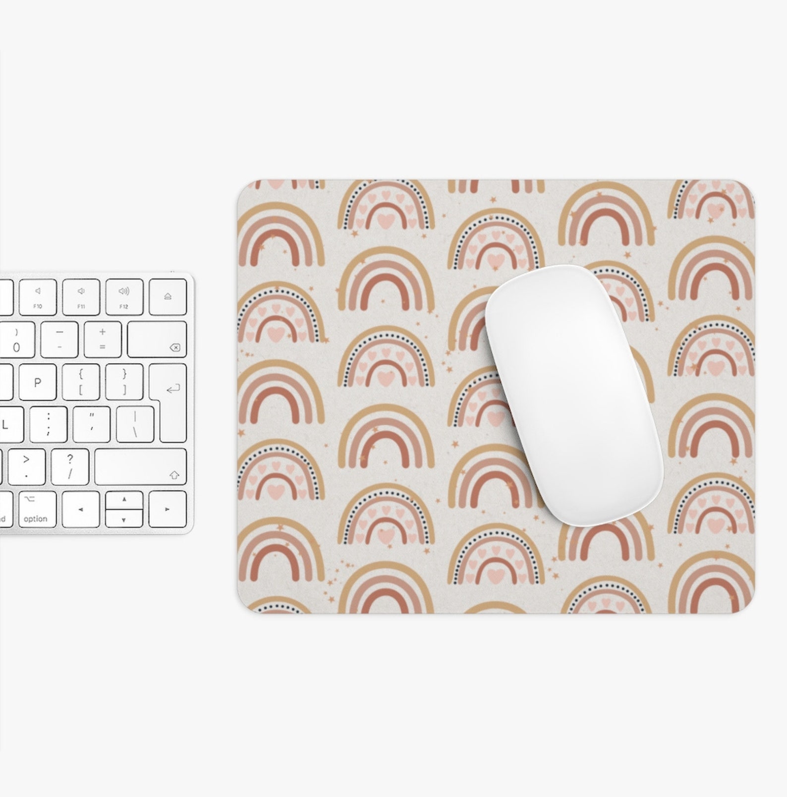Boho Rainbow Mouse Pad | Cute Mousepad | Boho Office Decor | Computer ...